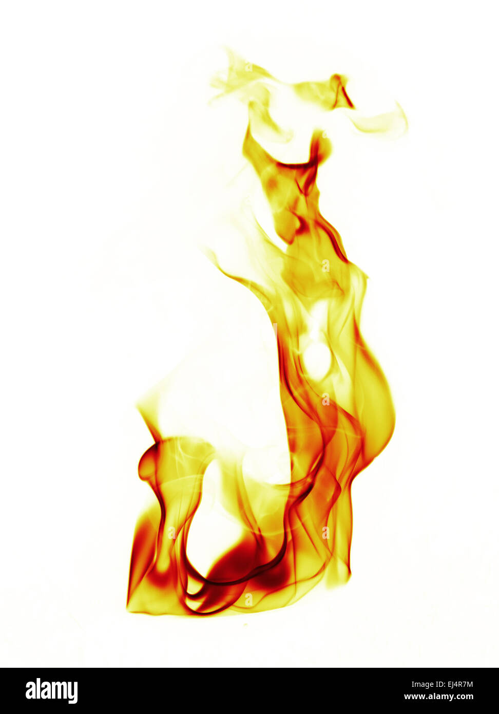 Fire flames on white background Stock Photo - Alamy