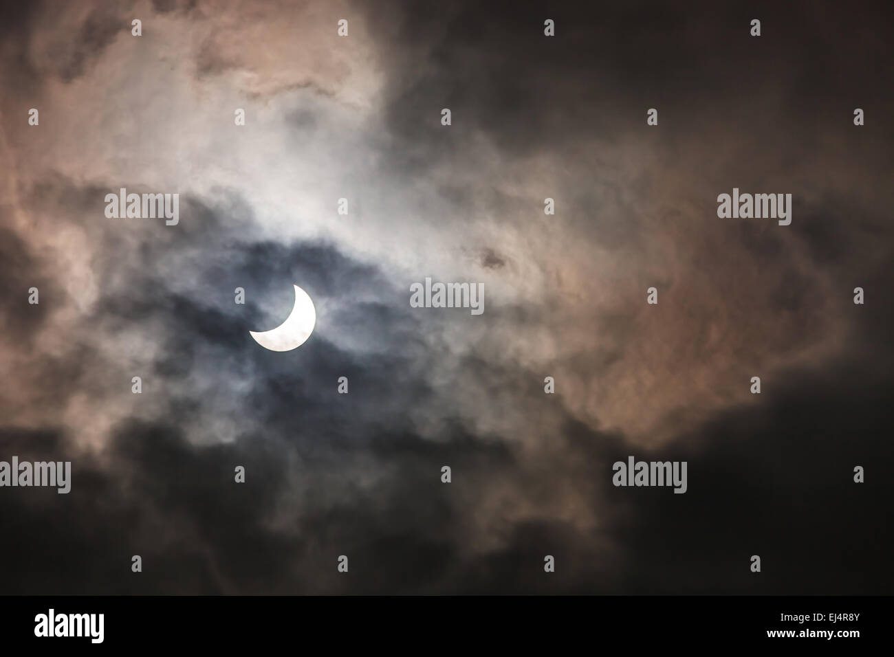 Solar Eclipse in Italy, 20 March 2015 Stock Photo - Alamy