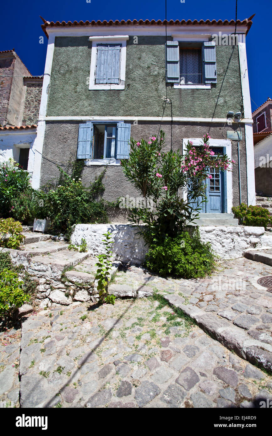 A Typical Molyvos house in Molyvos, Lesbos, Greece Stock Photo - Alamy