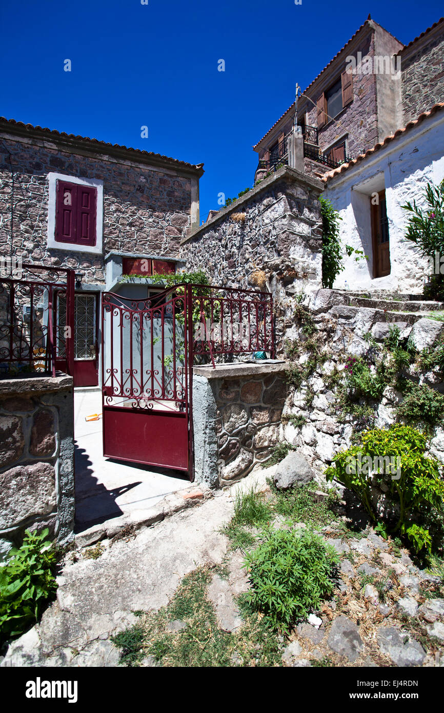 A Typical Molyvos house in Molyvos, Lesbos, Greece Stock Photo - Alamy