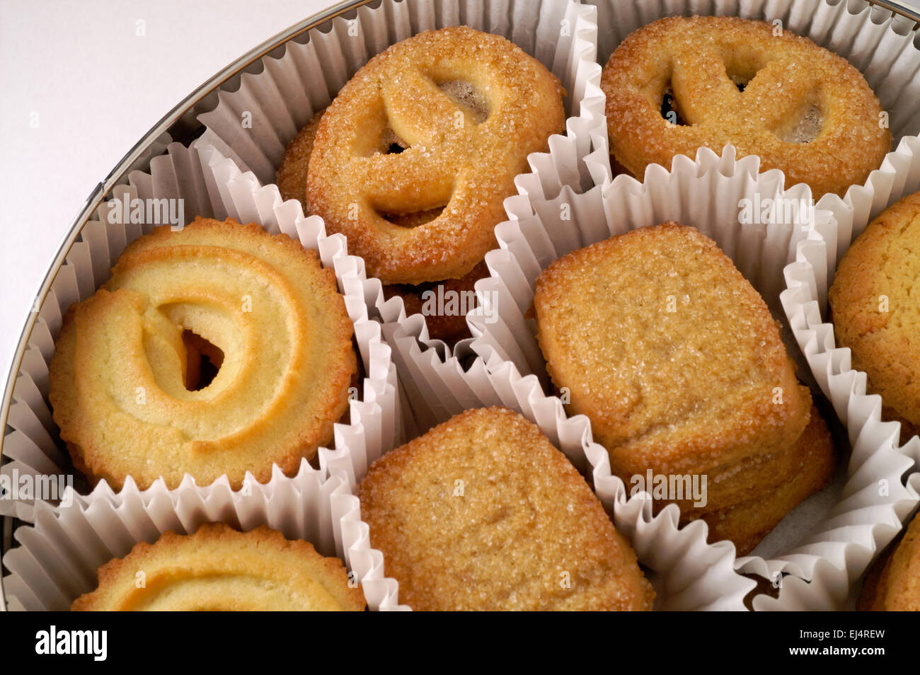 Cookies in metal box Stock Photo - Alamy