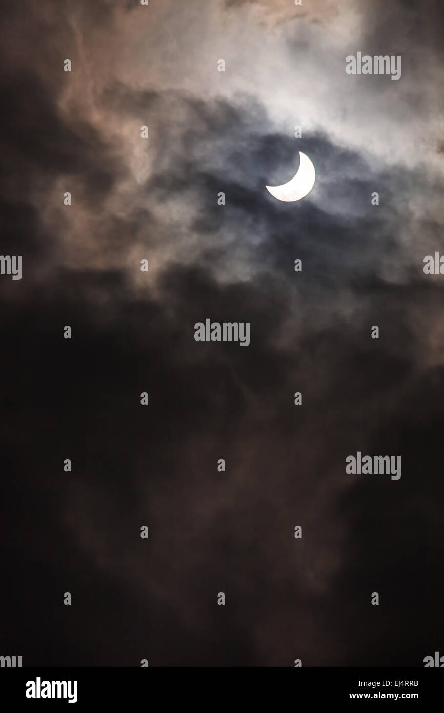 Solar Eclipse in Italy, 20 March 2015 Stock Photo - Alamy