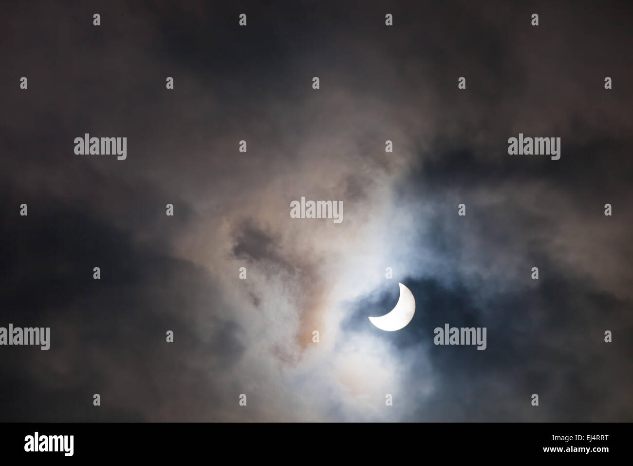 Solar Eclipse in Italy, 20 March 2015 Stock Photo - Alamy