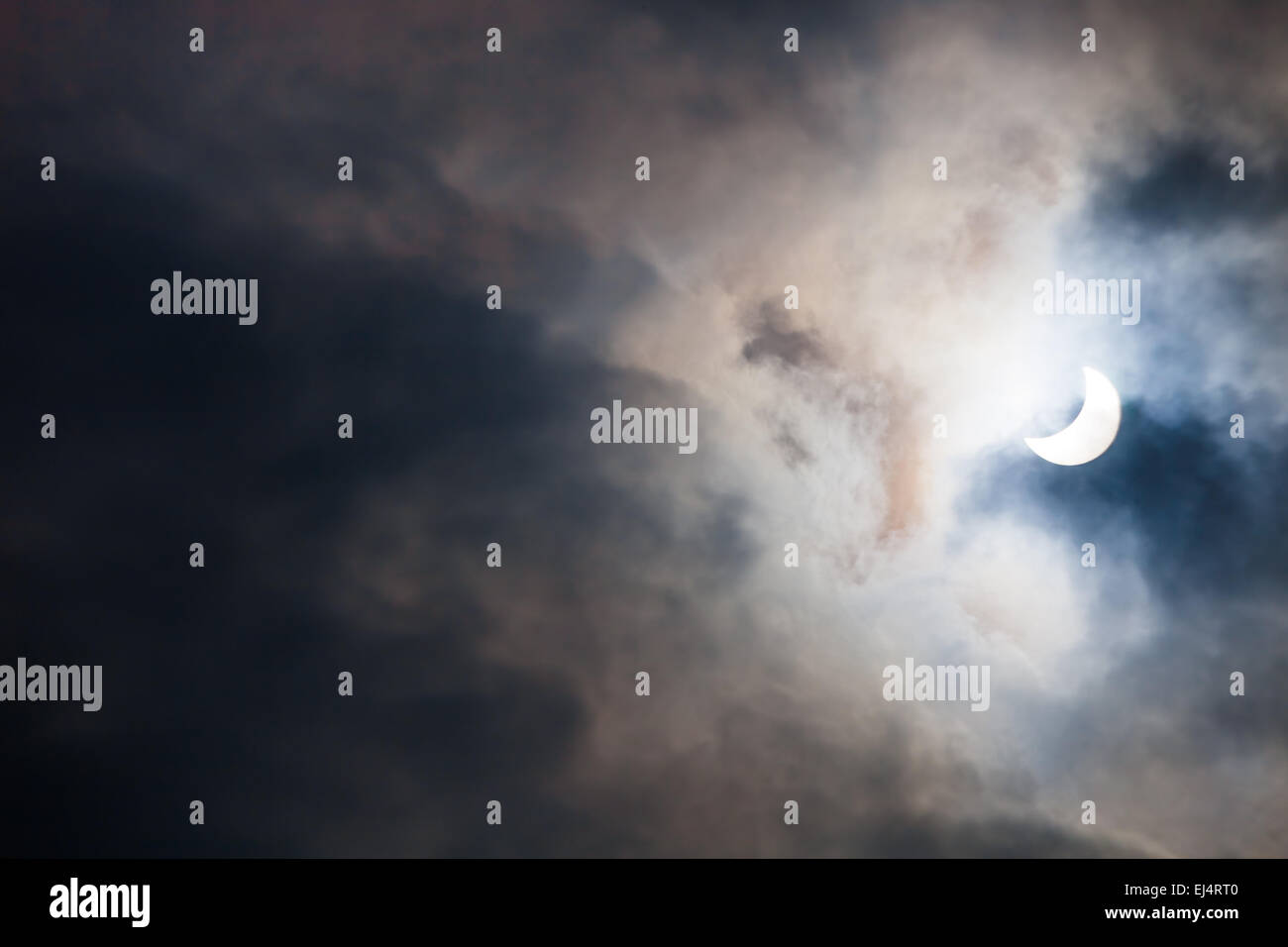 Solar Eclipse in Italy, 20 March 2015 Stock Photo - Alamy