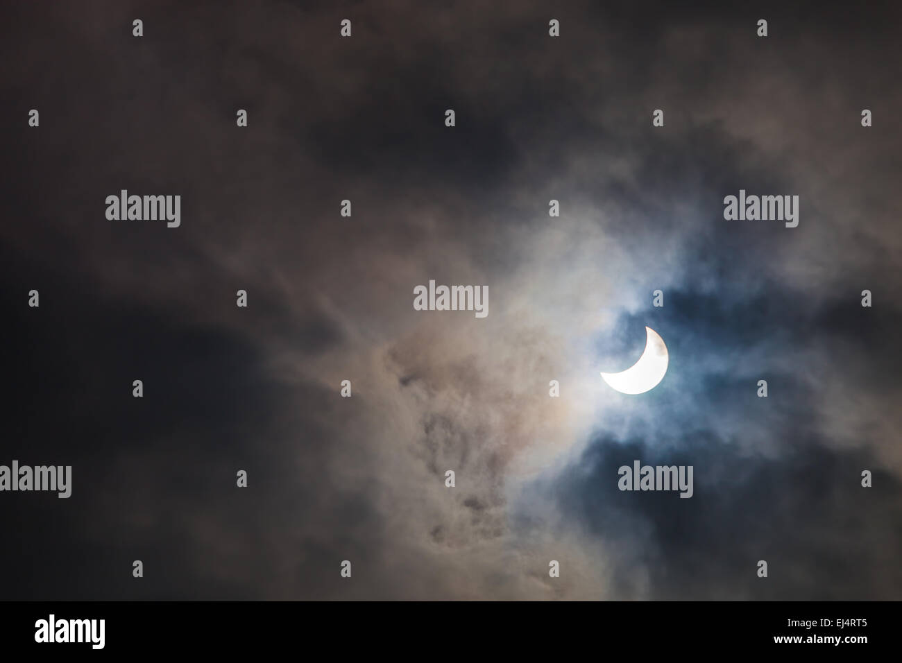 Solar Eclipse in Italy, 20 March 2015 Stock Photo - Alamy