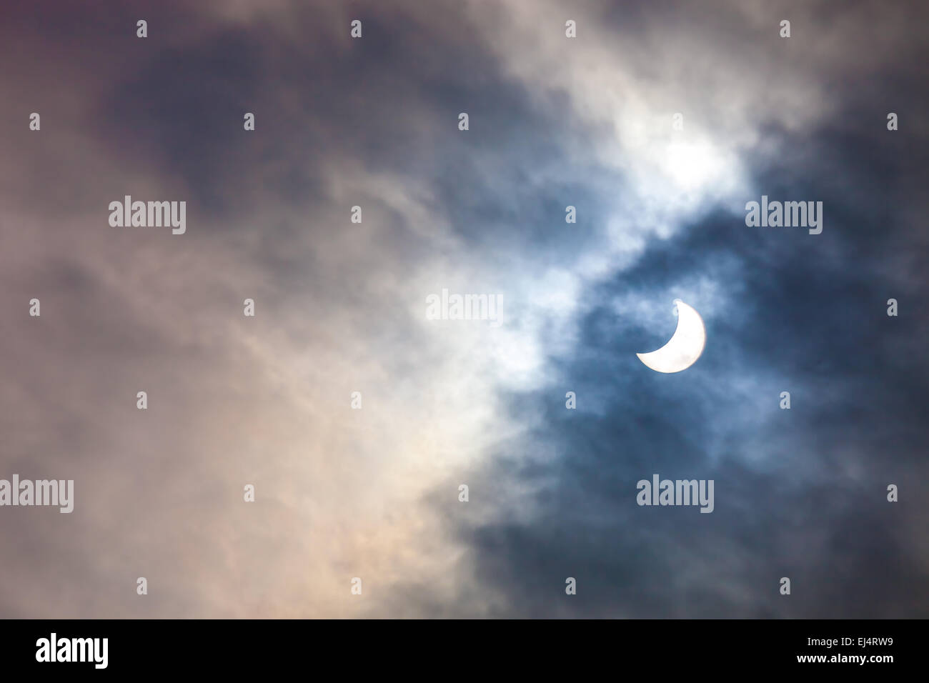 Solar Eclipse in Italy, 20 March 2015 Stock Photo - Alamy