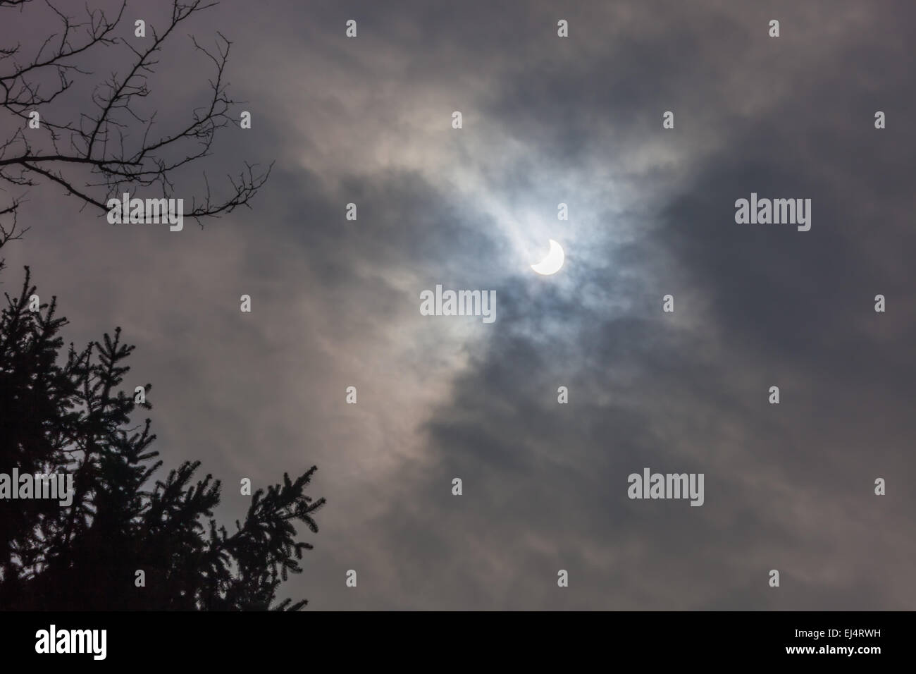 Solar Eclipse in Italy, 20 March 2015 Stock Photo - Alamy