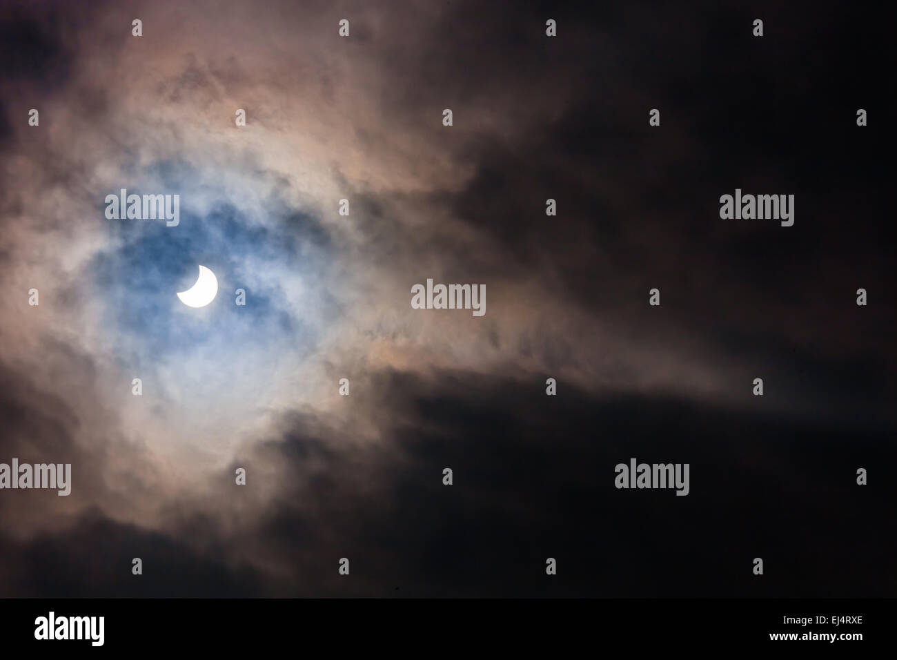 Solar Eclipse in Italy, 20 March 2015 Stock Photo - Alamy