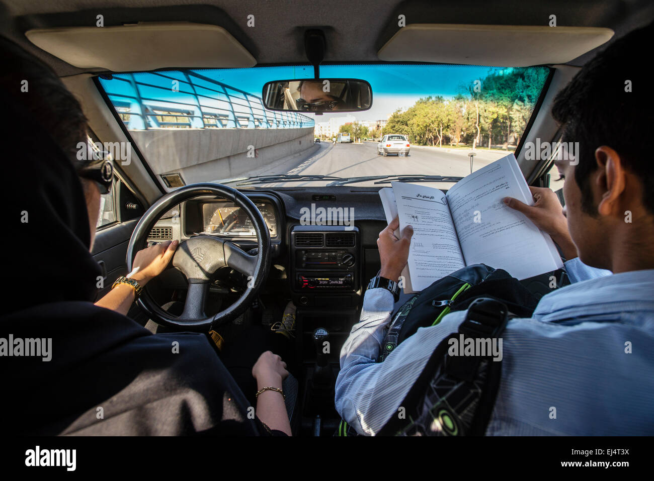 Asian family drive car hi-res stock photography and images - Alamy