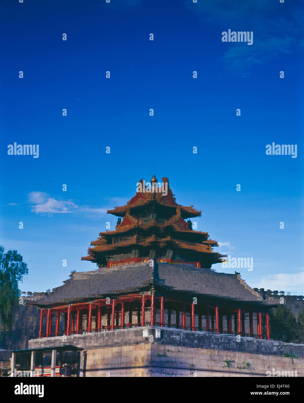 The turret reflection of forbidden city beijing china Stock Photo - Alamy