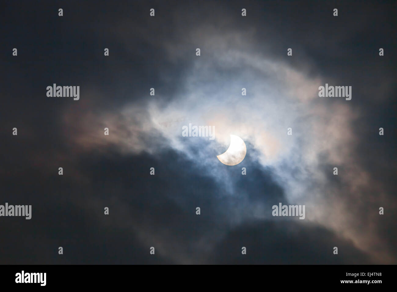 Solar Eclipse in Italy, 20 March 2015 Stock Photo - Alamy