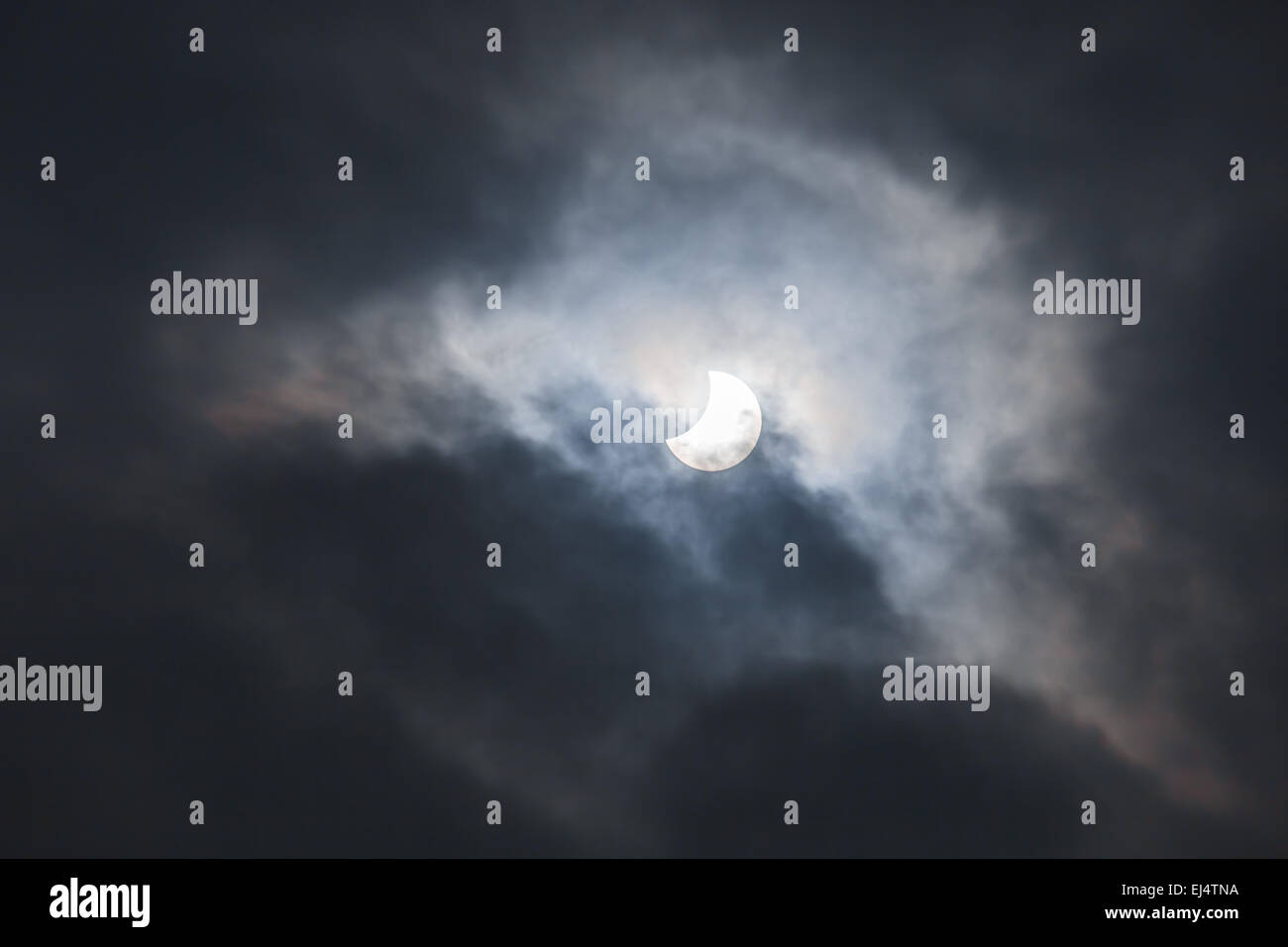 Solar Eclipse in Italy, 20 March 2015 Stock Photo - Alamy