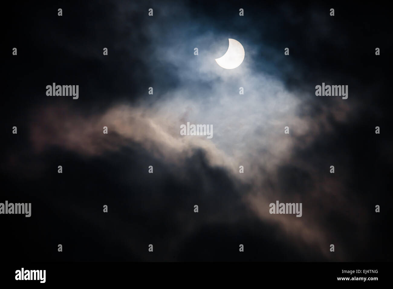 Solar Eclipse in Italy, 20 March 2015 Stock Photo - Alamy