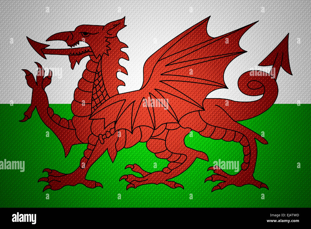 Wales flag or Welsh banner on abstract texture Stock Photo - Alamy