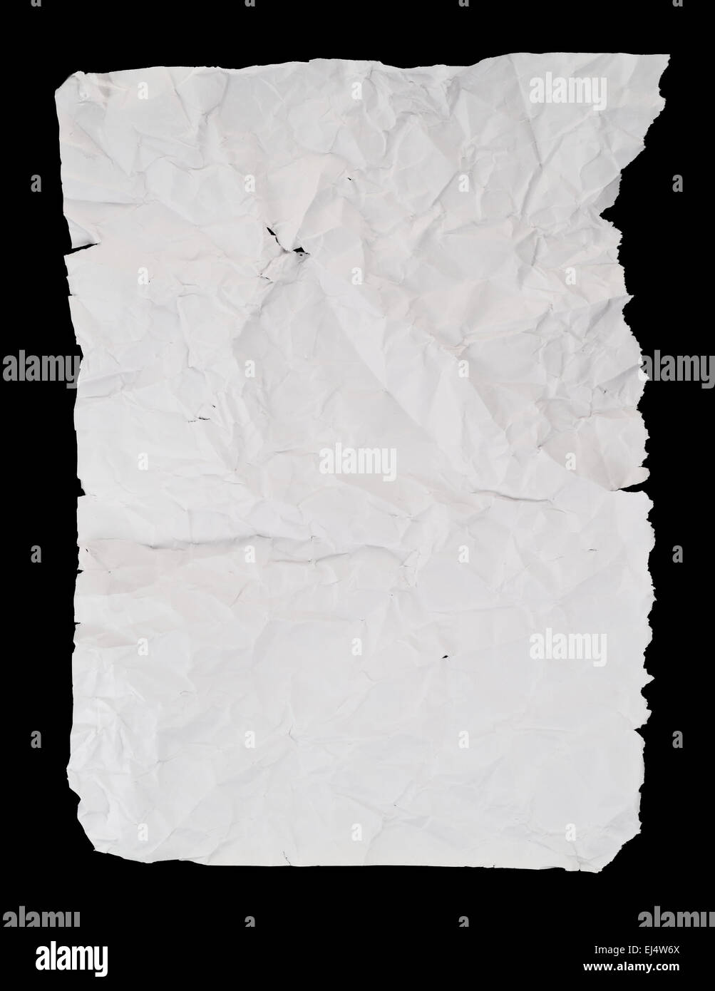 Creased and wrinkled crumpled white paper sheet Stock Photo - Alamy