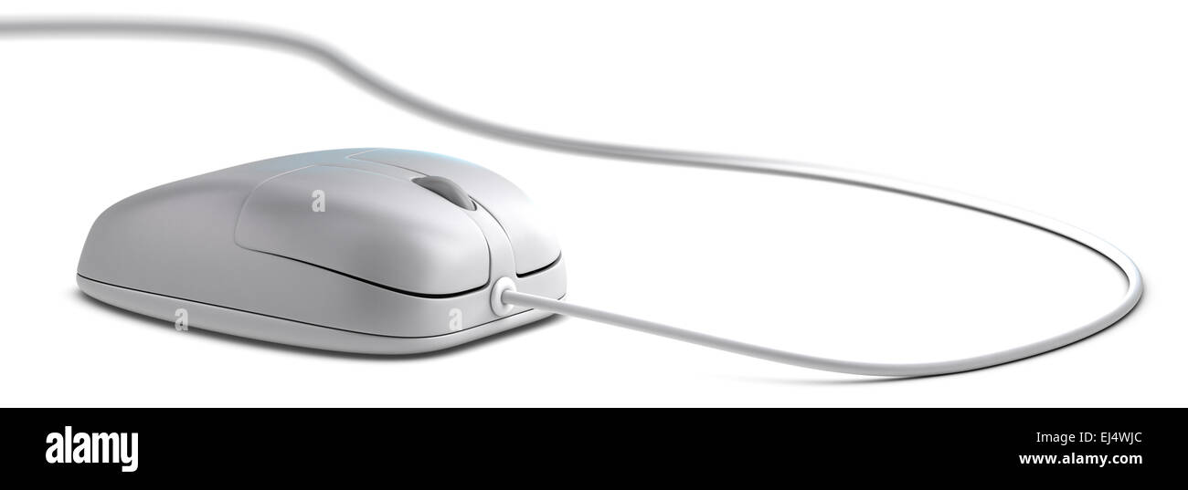 White mouse over white background with wire and blur effect Stock Photo ...