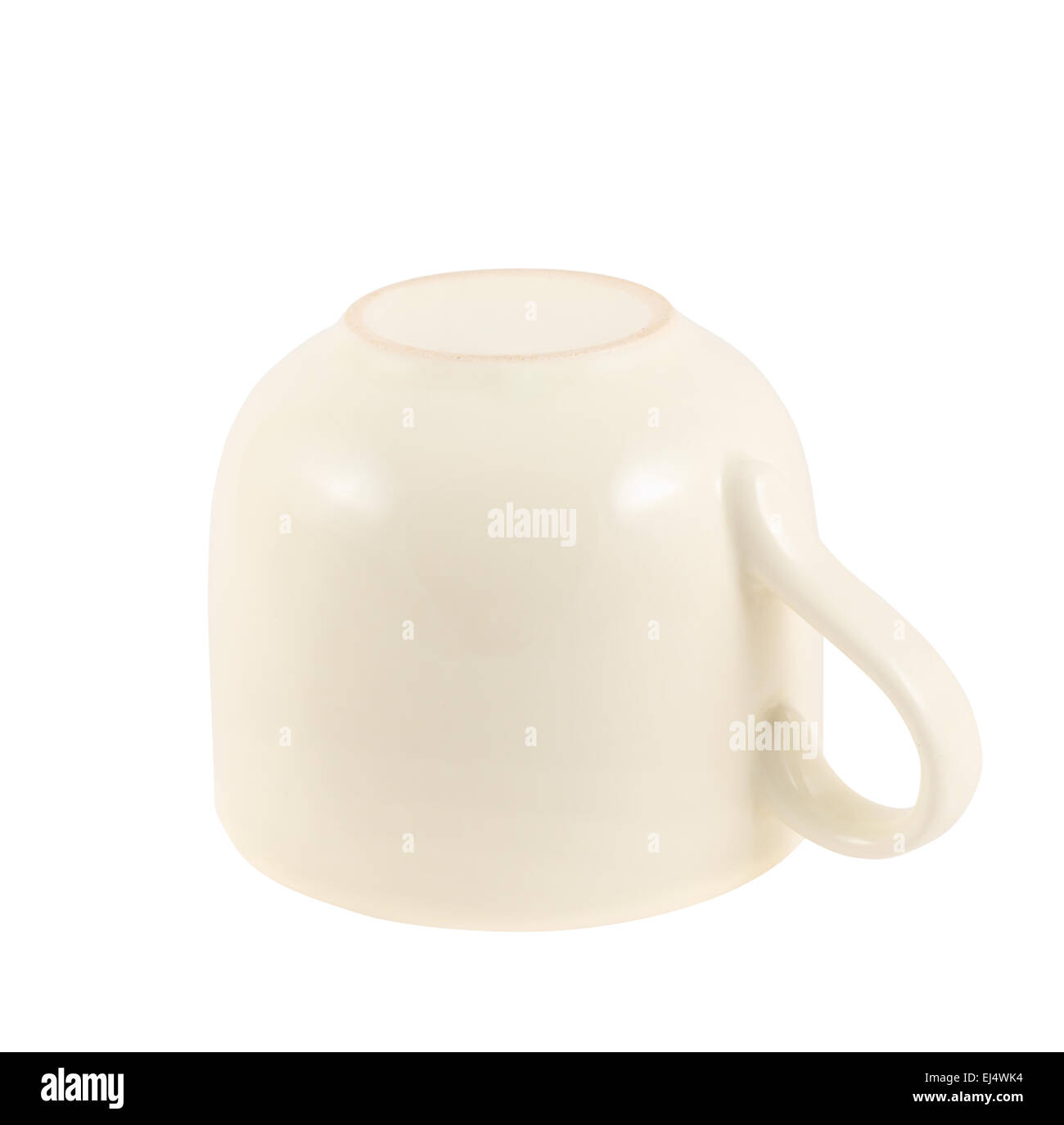 Ceramic cream colored cup isolated Stock Photo - Alamy