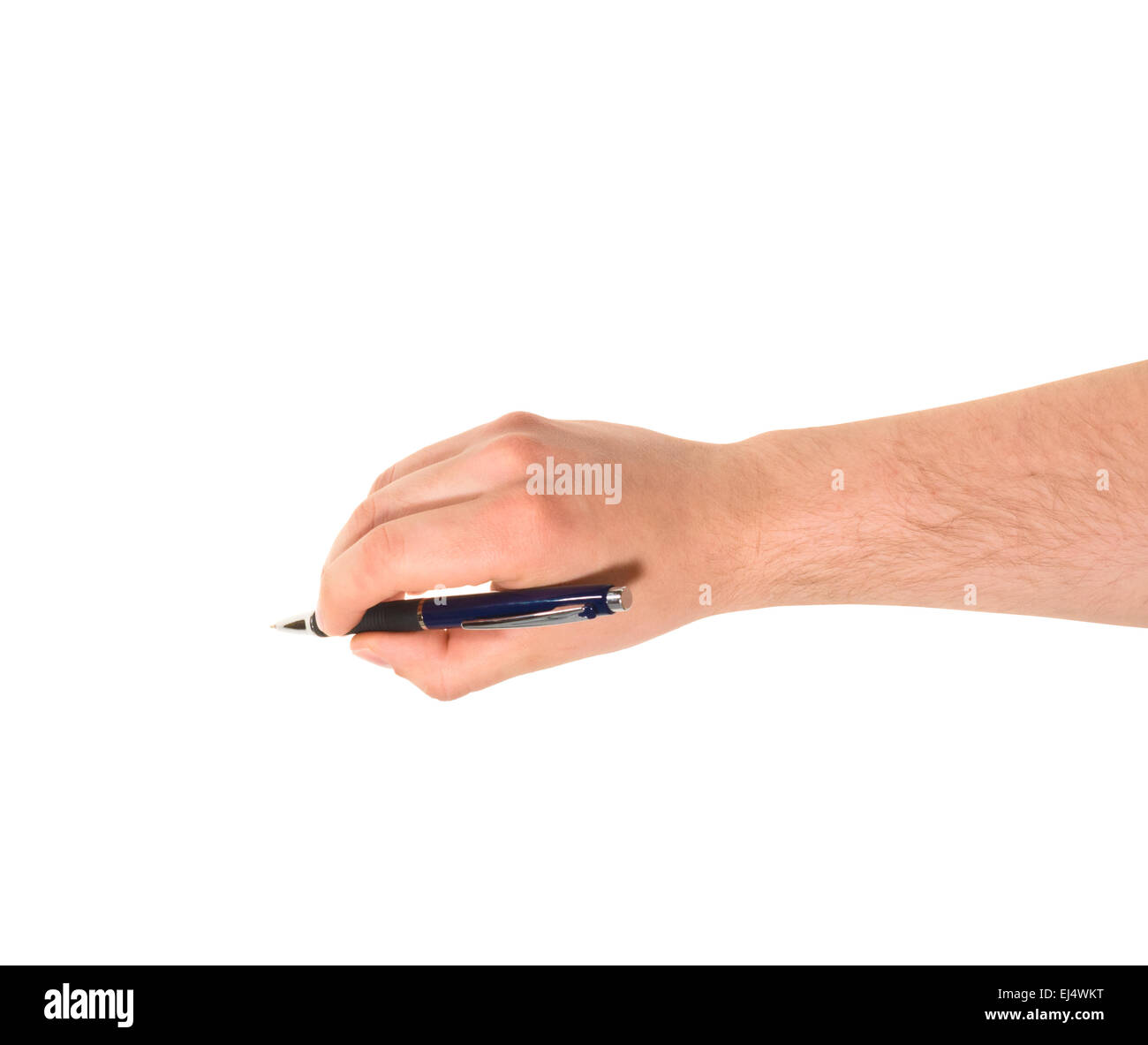 Hand holding a pen isolated Stock Photo - Alamy