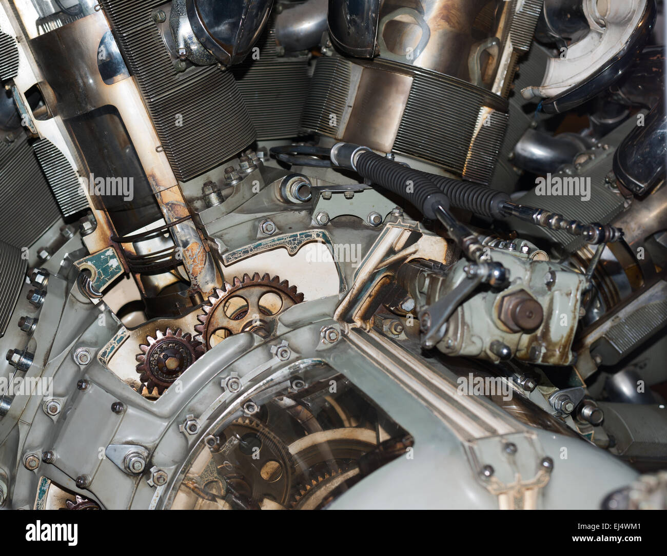 Old aircraft engine Stock Photo - Alamy