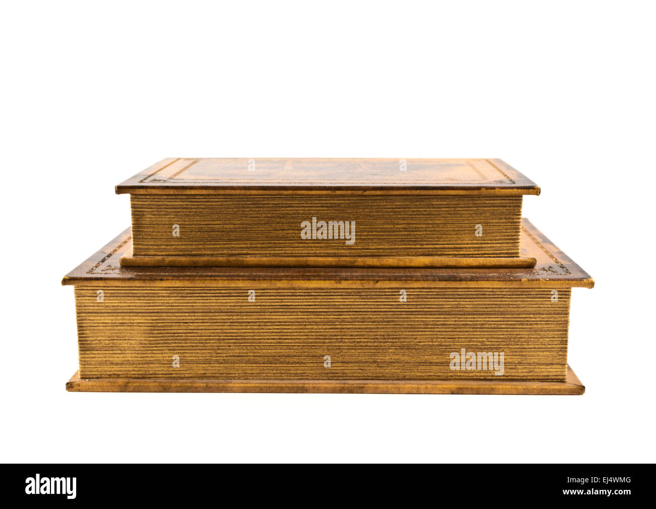 Two old books isolated Stock Photo - Alamy