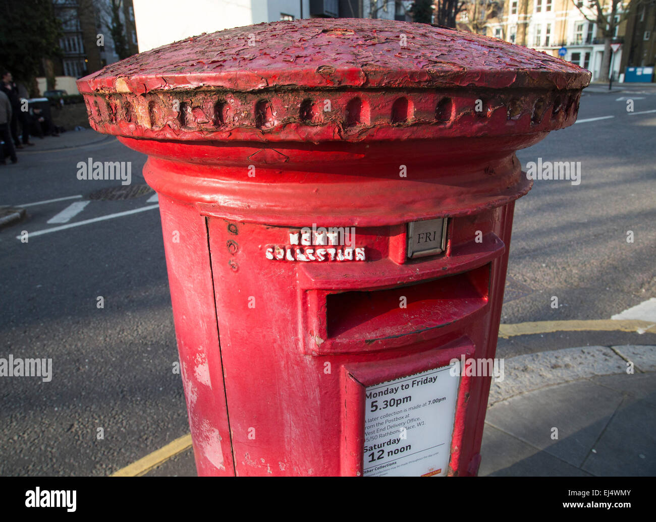 post box old rusty next collection letter pillar Stock Photo - Alamy