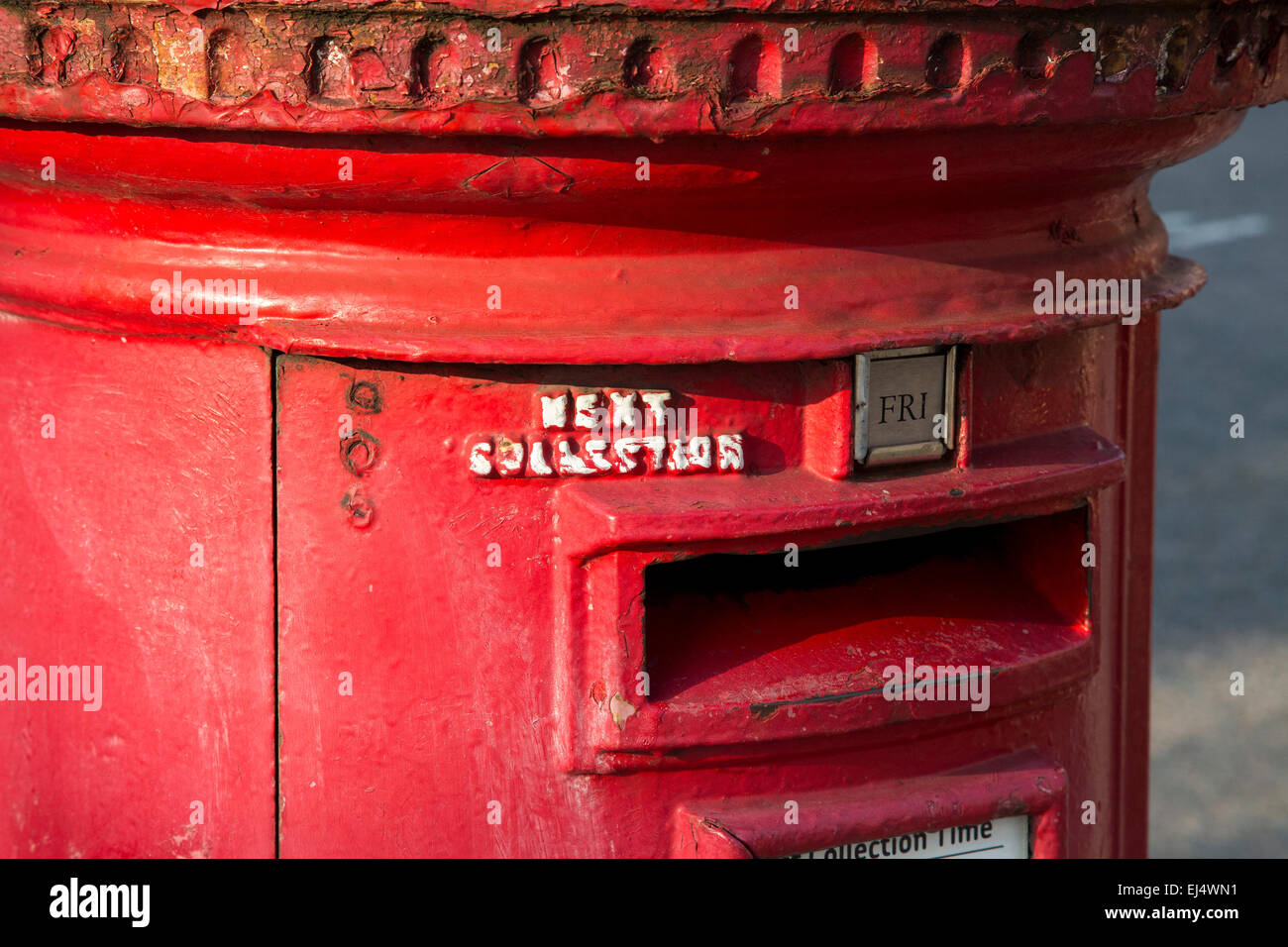 post box old rusty next collection letter pillar Stock Photo - Alamy