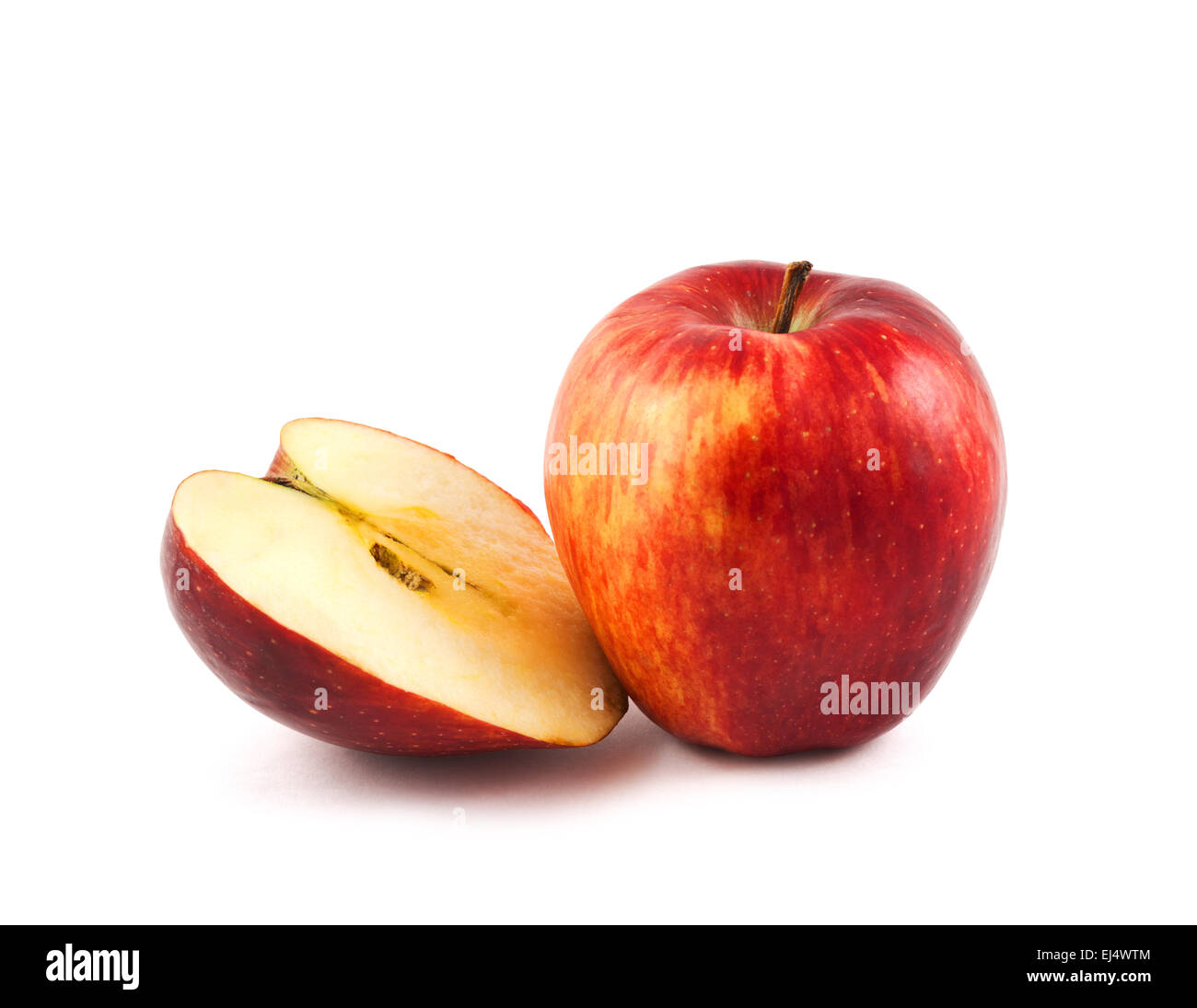 Ripe red apple isolated Stock Photo - Alamy