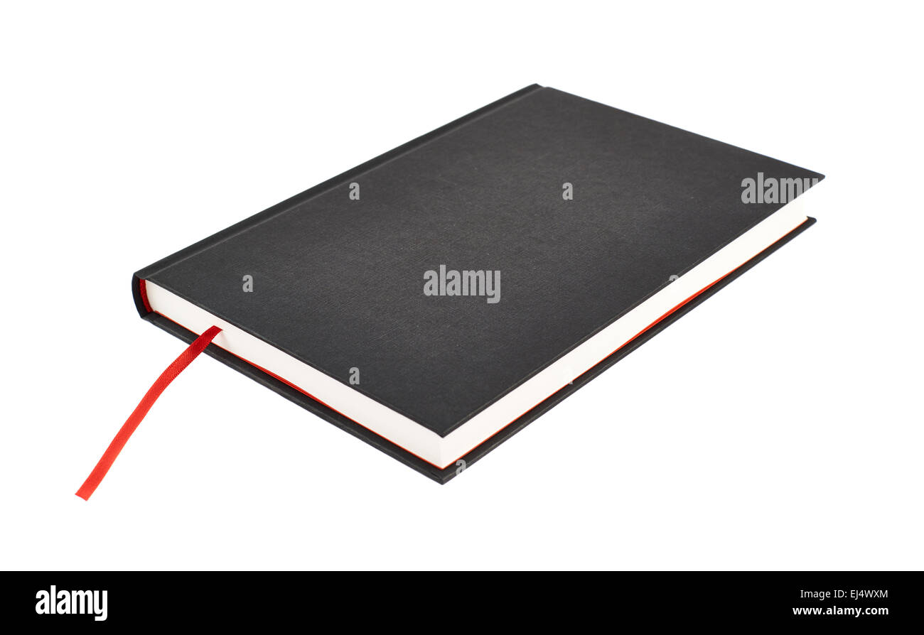 Black book with a red bookmark Stock Photo - Alamy