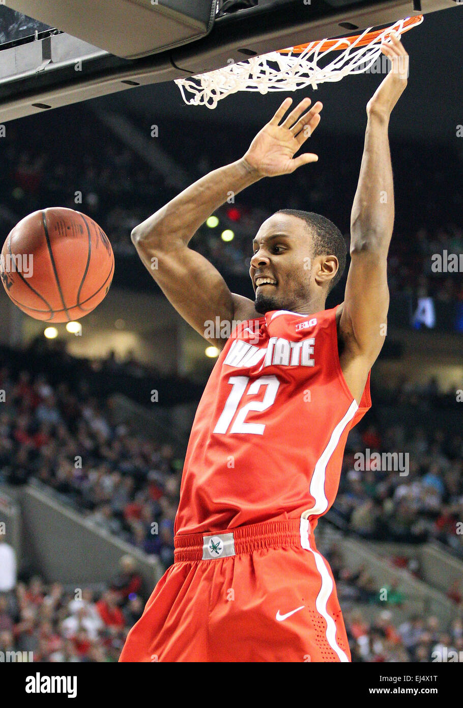 March 19, 2015: Ohio State Buckeyes forward Sam Thompson (12) during ...