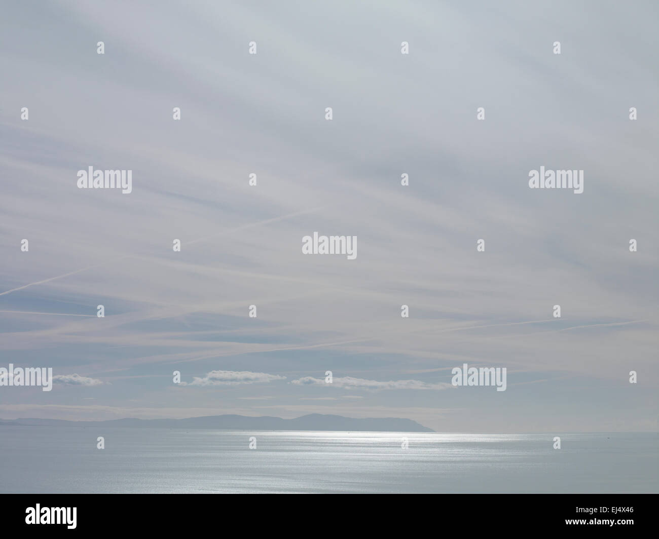 The Scottish mainland viewed across the Straits of Jura, from the Isle ...