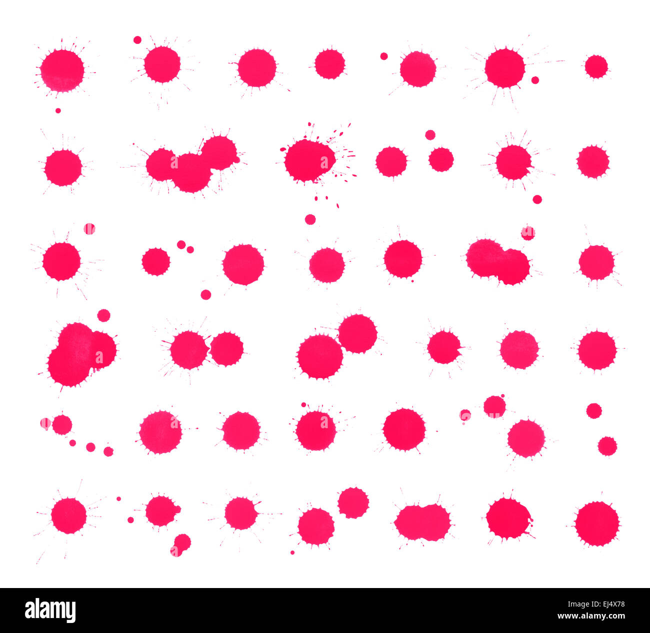 Magenta ink stain spot collection Stock Photo - Alamy