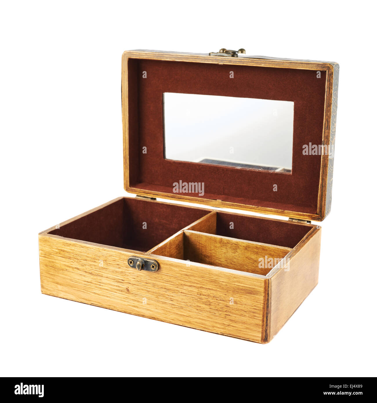 Old-fashioned wooden casket Stock Photo - Alamy