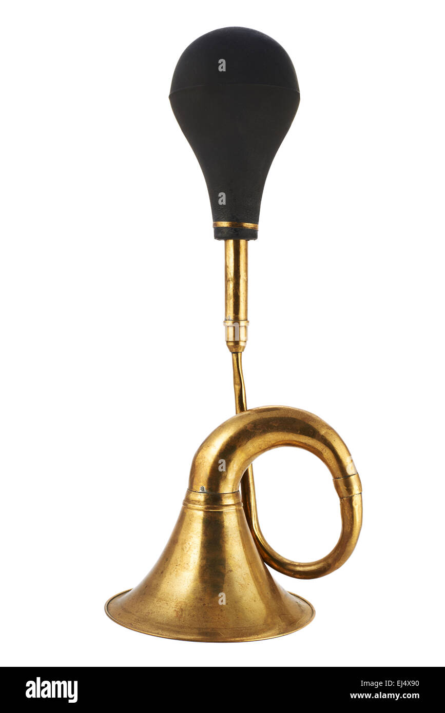 Horn klaxon instrument isolated Stock Photo - Alamy