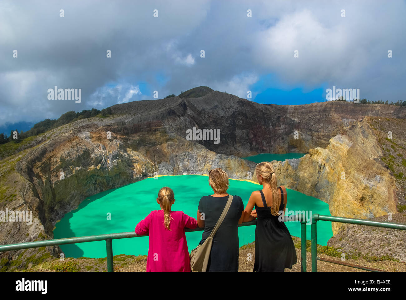 craterlake from Kelimutu volcano at Flores Indonesia Stock Photo - Alamy