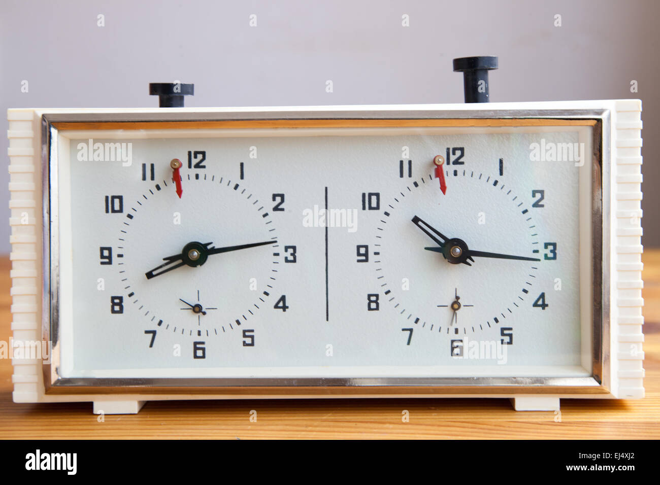 Old mechanical clock for chess Stock Photo - Alamy