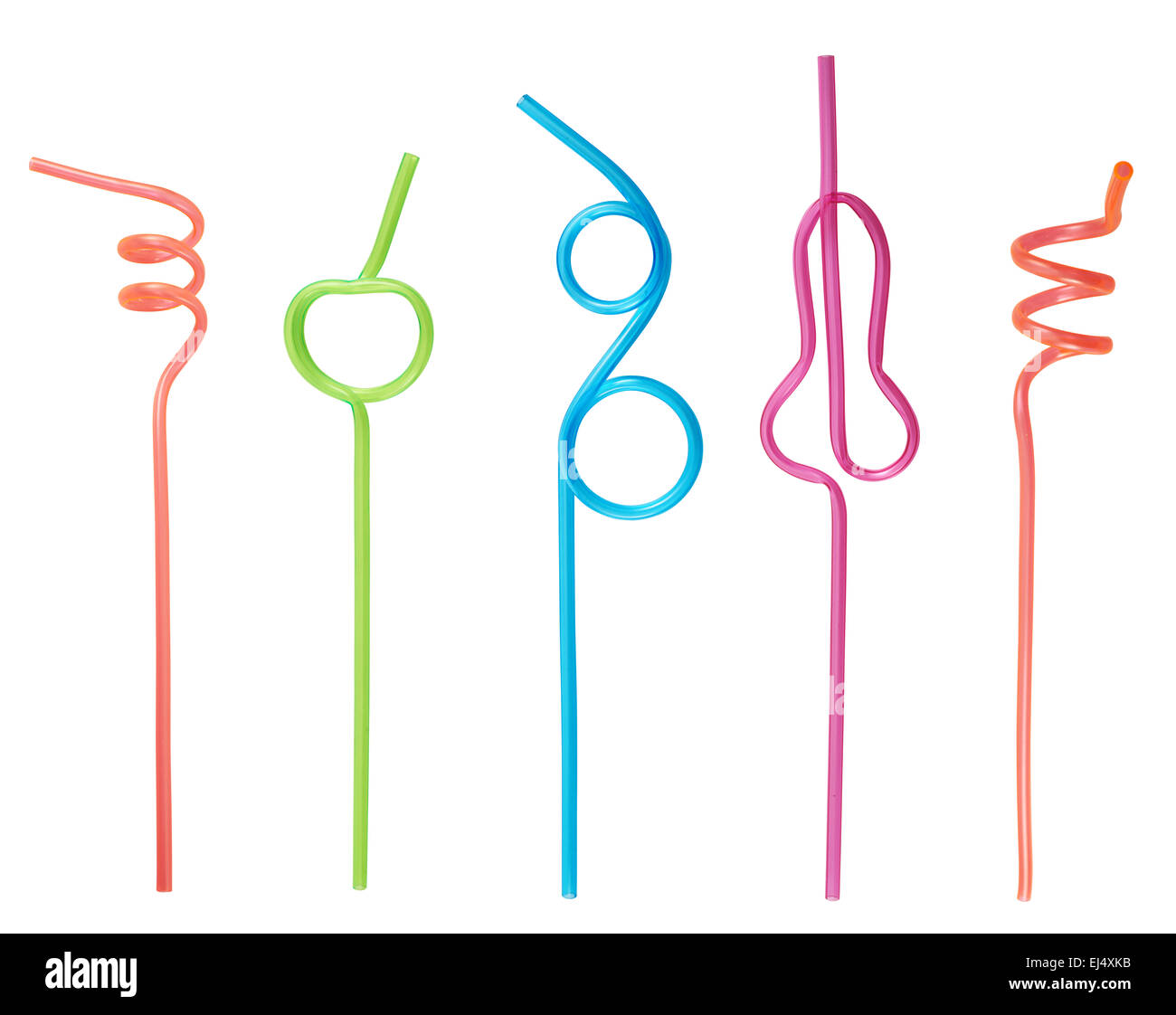 Spiral straws Cut Out Stock Images & Pictures - Alamy