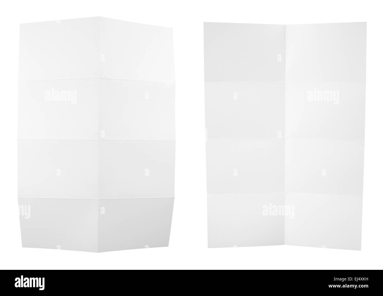 Set of folded A4 paper sheets Stock Photo - Alamy