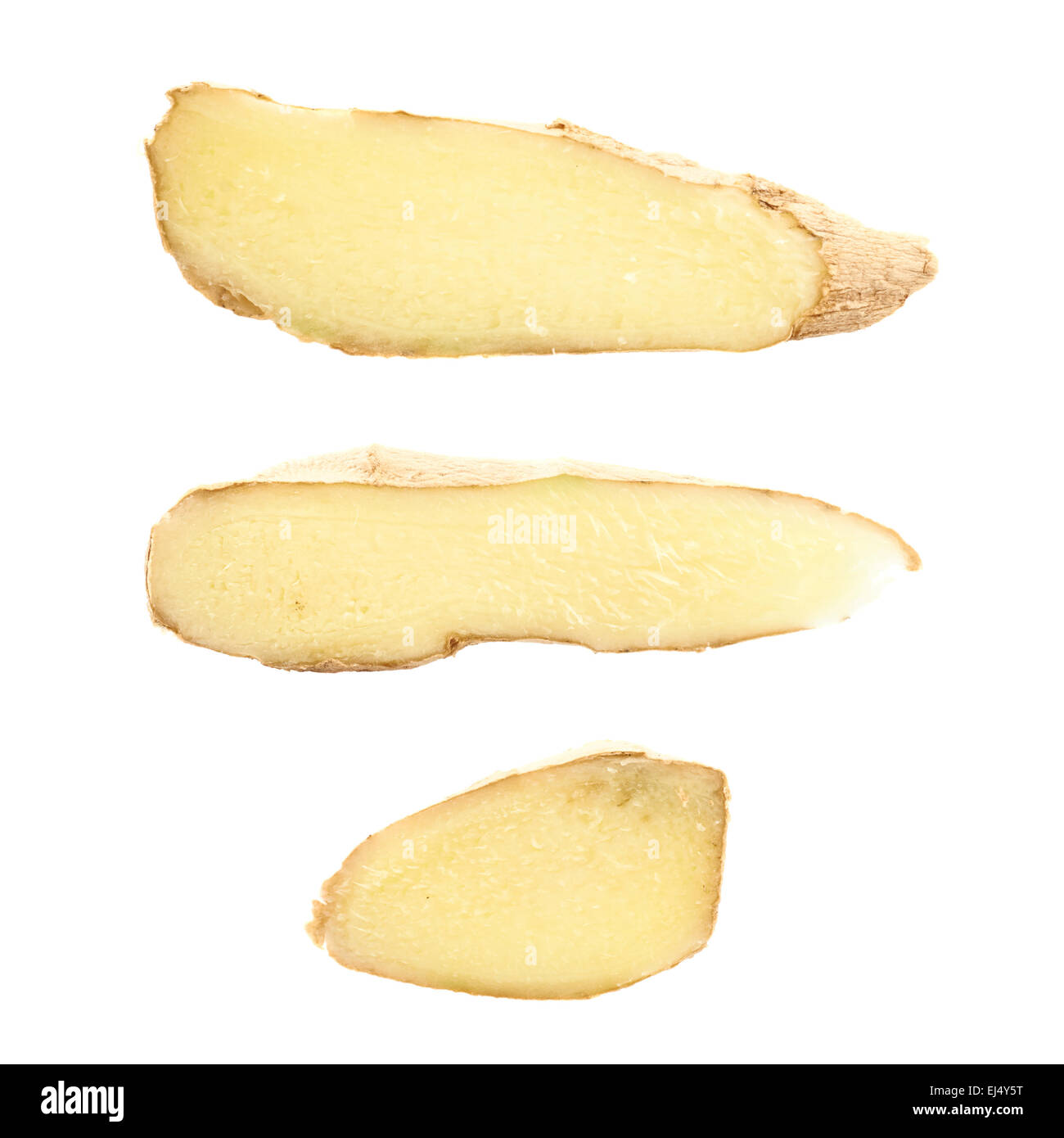 Ginger slices isolated Stock Photo - Alamy