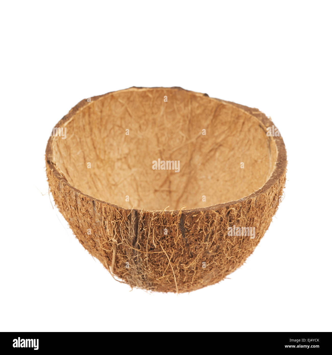 Coconut fruit shell cut in half Stock Photo - Alamy