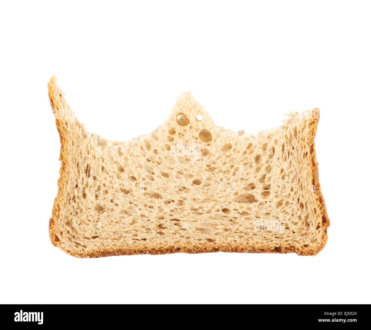 Bitten slice of bread Stock Photo - Alamy