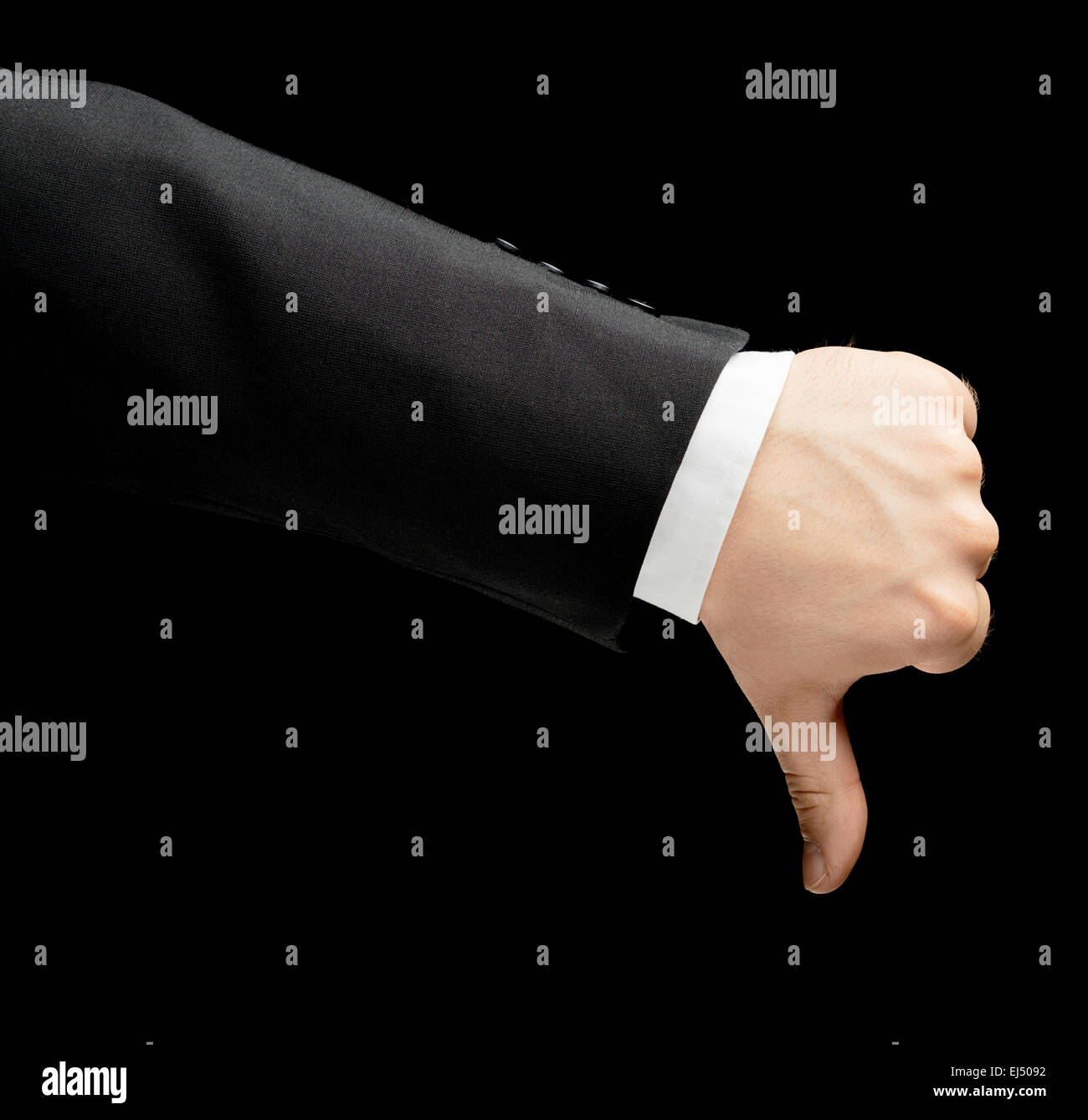 Caucasian male hand in a business suit isolated Stock Photo - Alamy