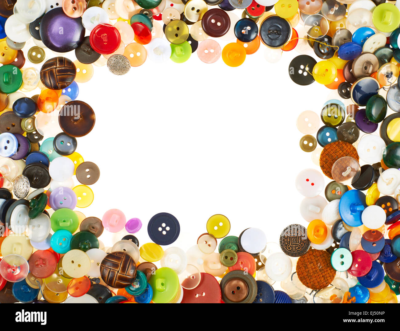 Frame made of multiple buttons Stock Photo - Alamy