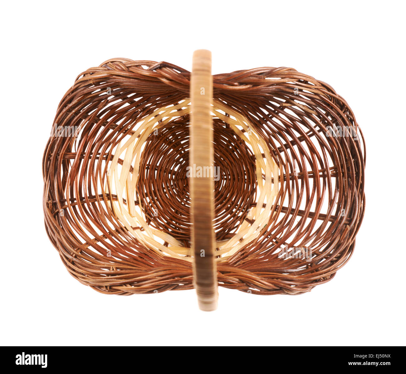 Brown wicker basket isolated Stock Photo - Alamy