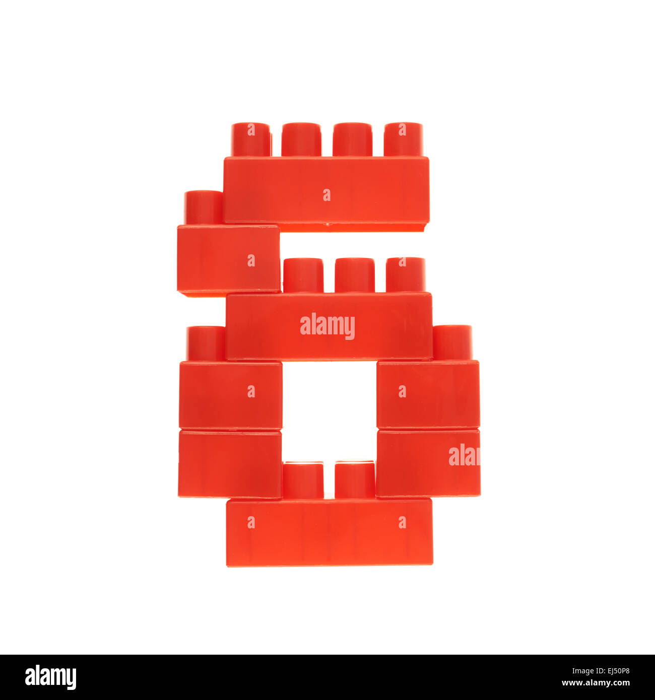 Number made of toy building bricks Stock Photo - Alamy