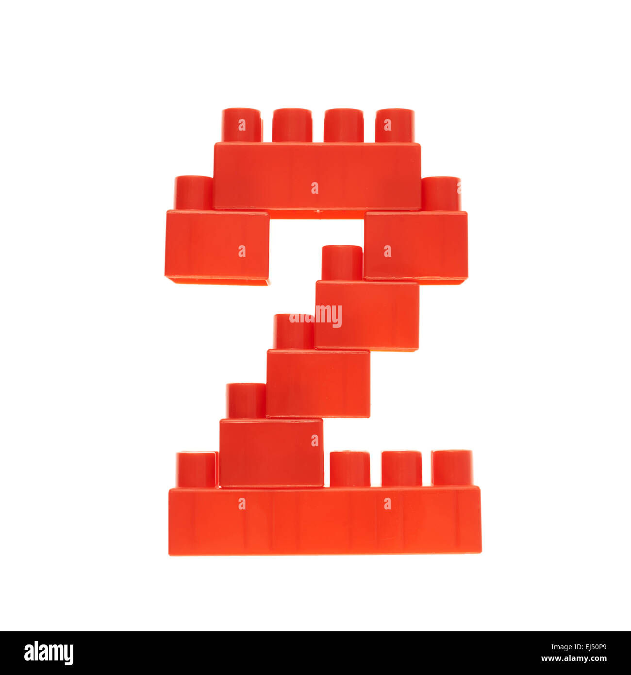 Number made of toy building bricks Stock Photo - Alamy
