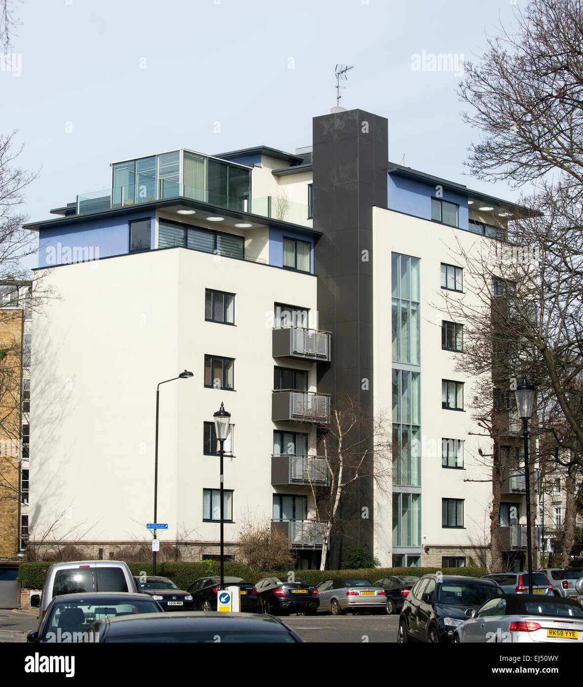 Home flats Holland Park expensive jeremy clarkson Stock Photo - Alamy
