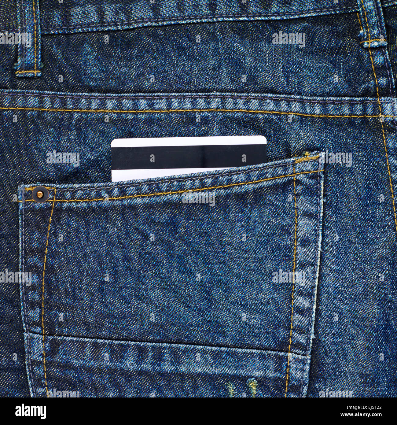 Plastic card in a back pocket of a jeans Stock Photo - Alamy