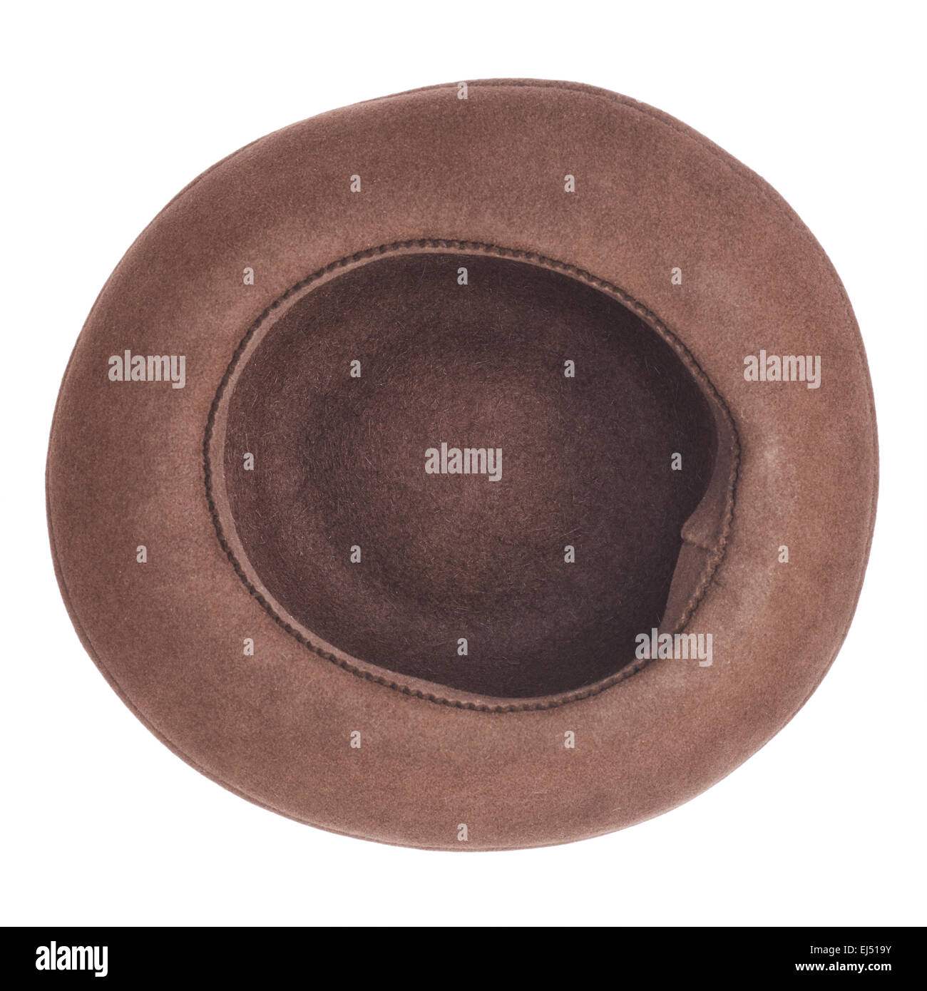 Brown female hat isolated Stock Photo - Alamy