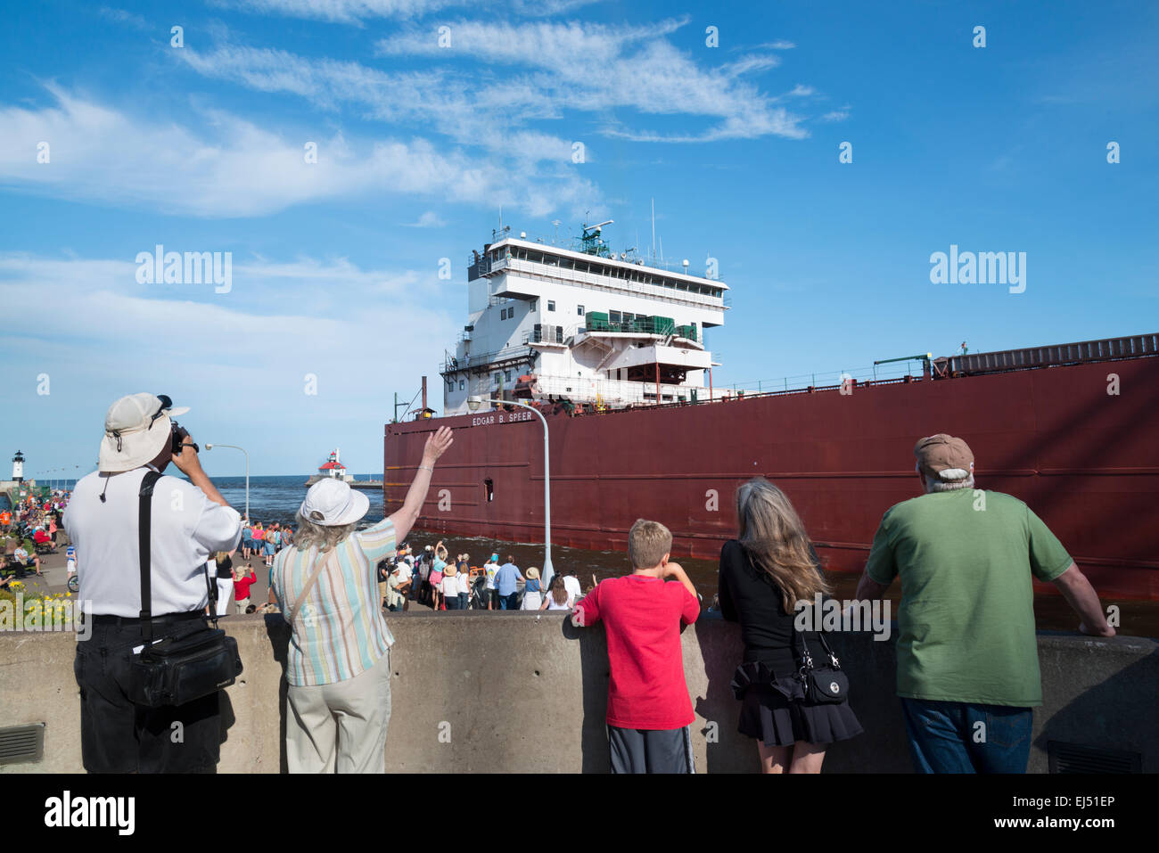 The harbour channel. Duluth. Lake Superior. Minnesota. USA Stock Photo ...