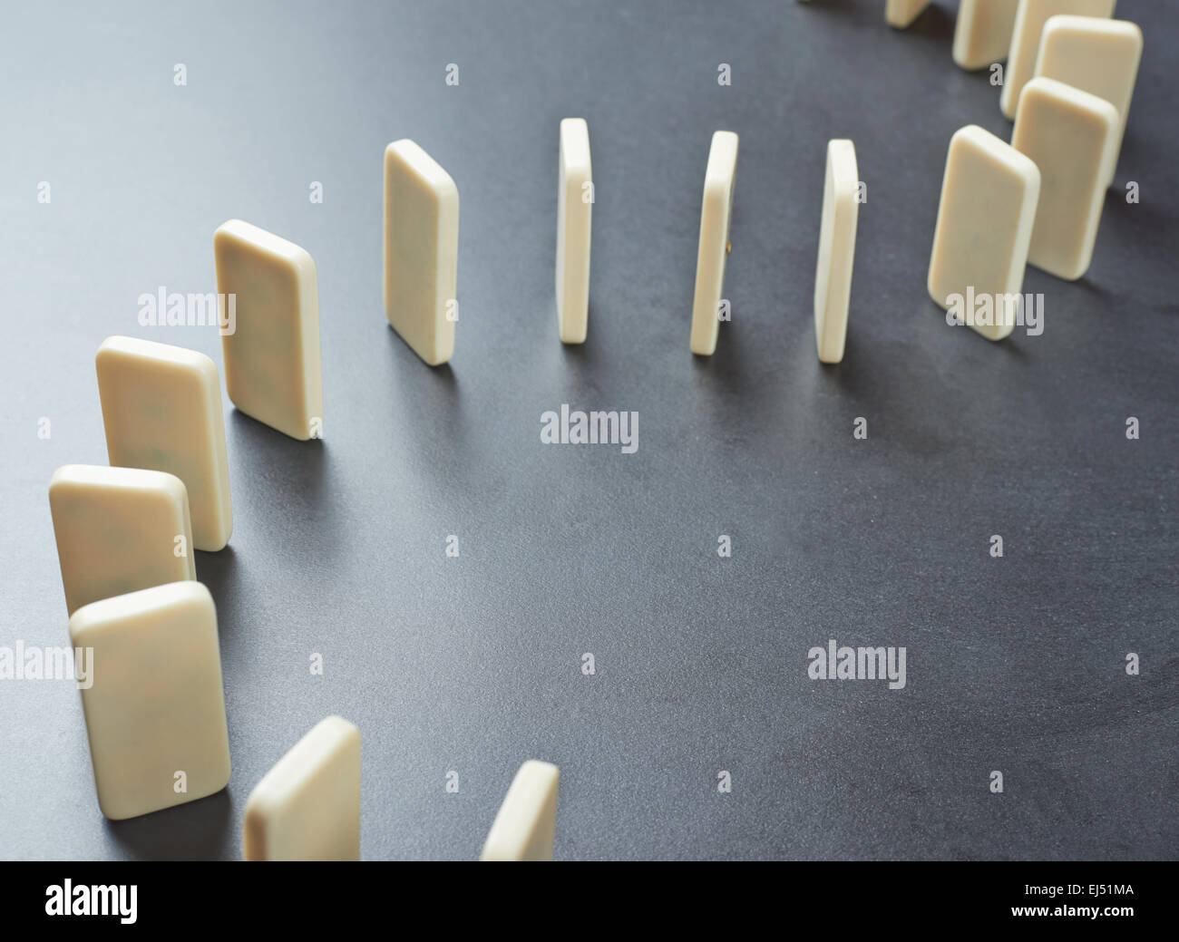 Domino's effect composition Stock Photo - Alamy